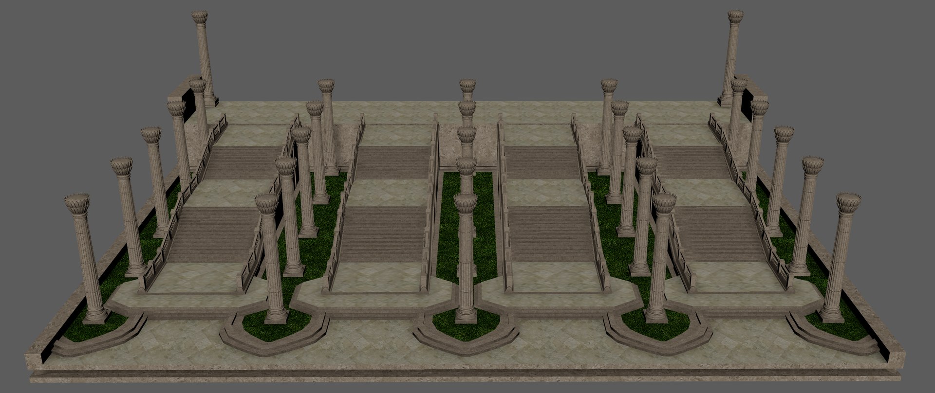 3D Classic Four Stairs - TurboSquid 2250365