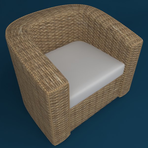 wood chair 3d obj
