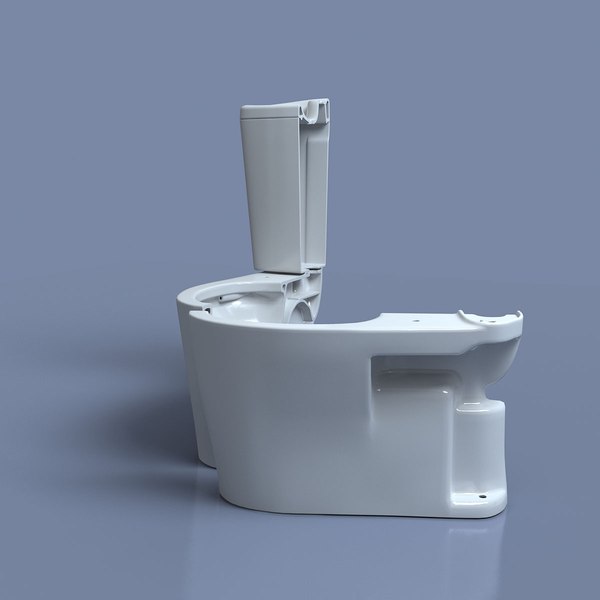 3d model toilet cut half
