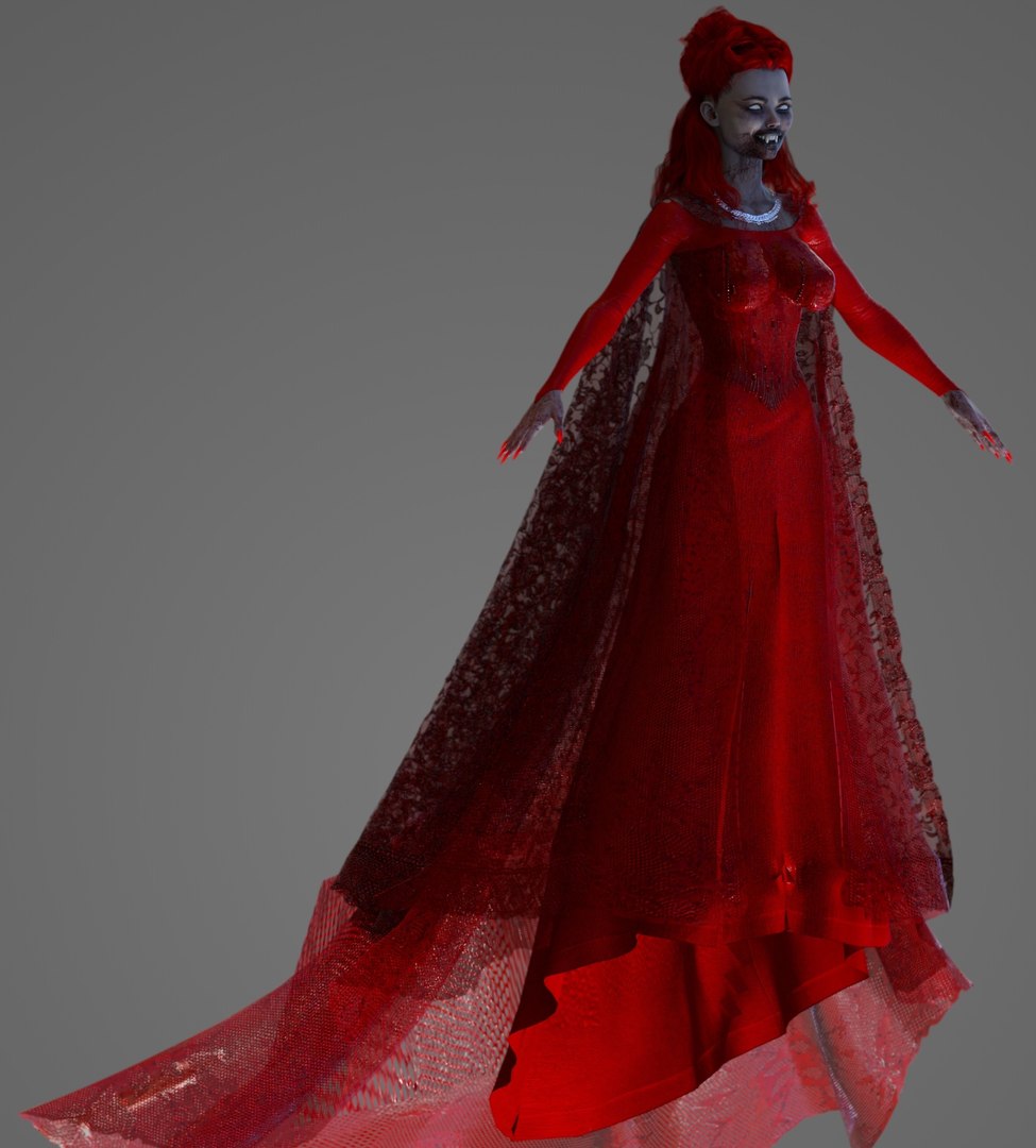 3D Model Vampiress - Female Vampire - TurboSquid 2184490