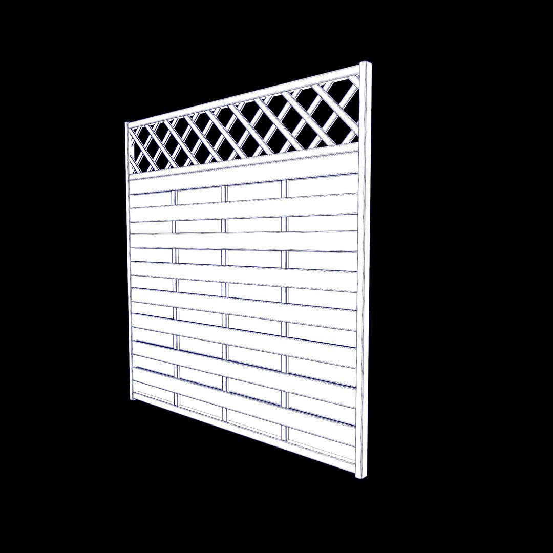 Decorative Garden Fence Panel 3D Model - TurboSquid 2049299