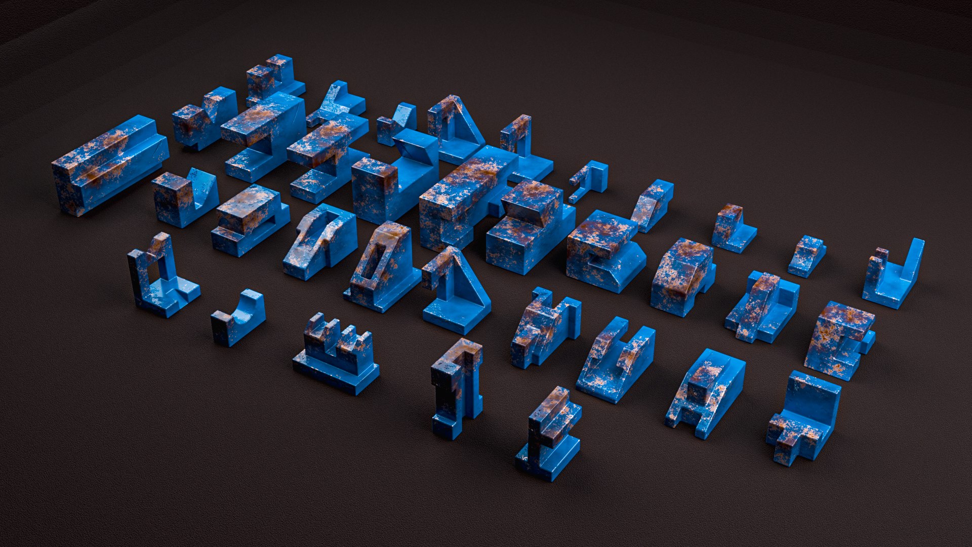 3D Building Blocks Kit Hard Surface Machined Parts V1 - TurboSquid 2181015