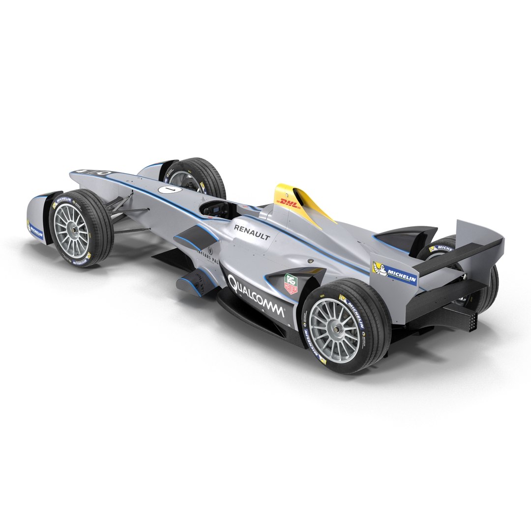 3d formula e race car model