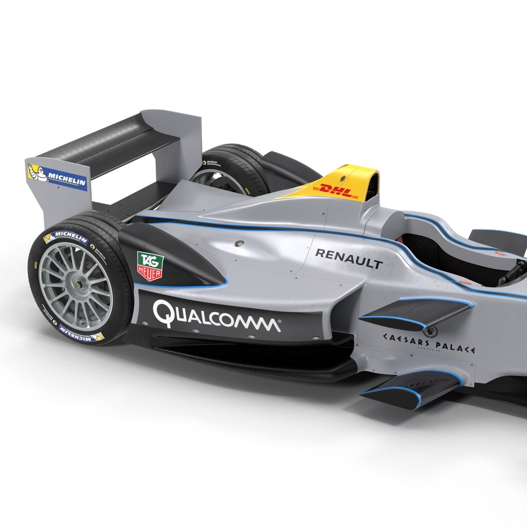 3d formula e race car model