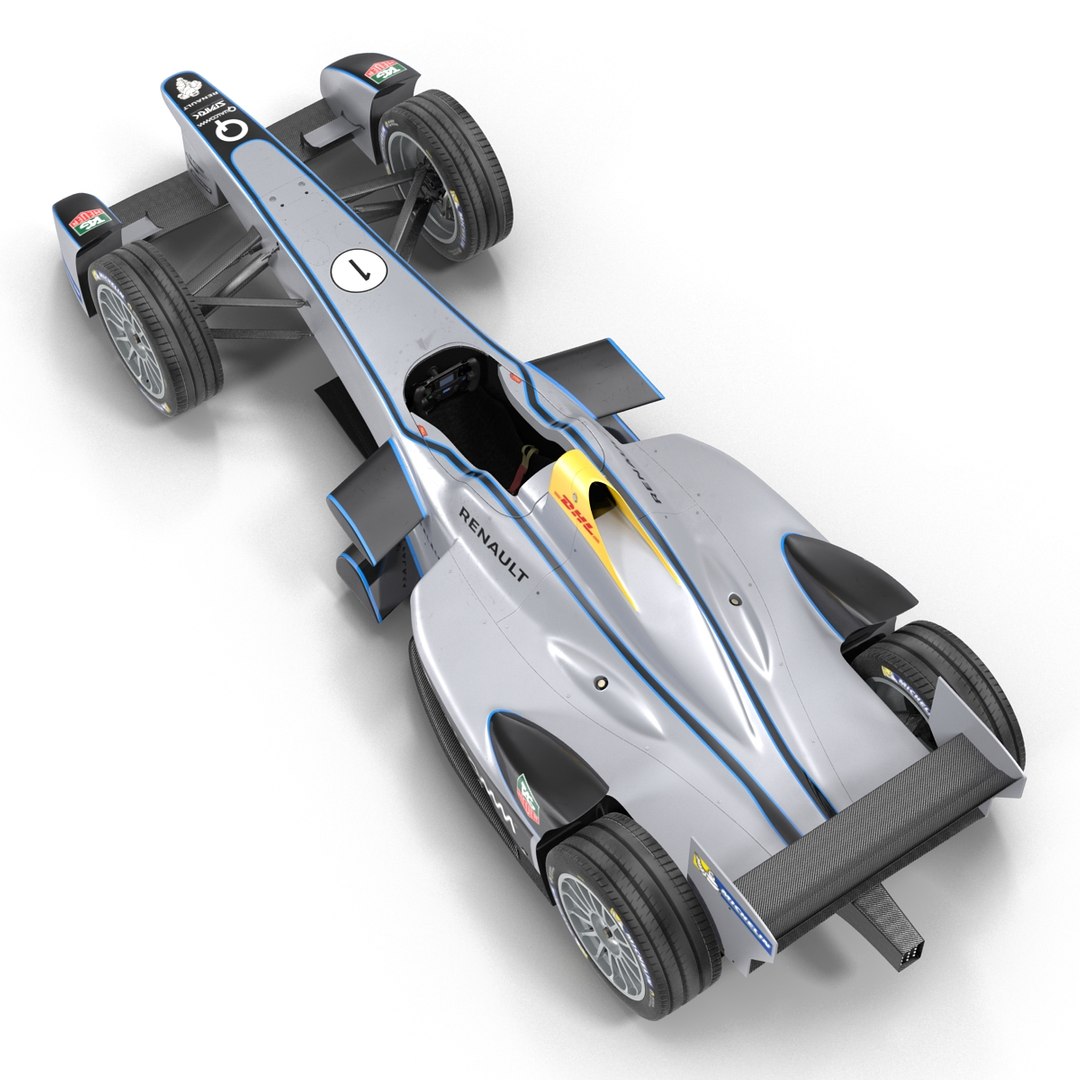3d formula e race car model