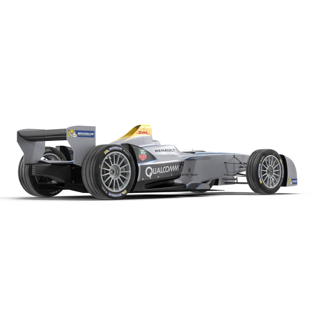 3d formula e race car model