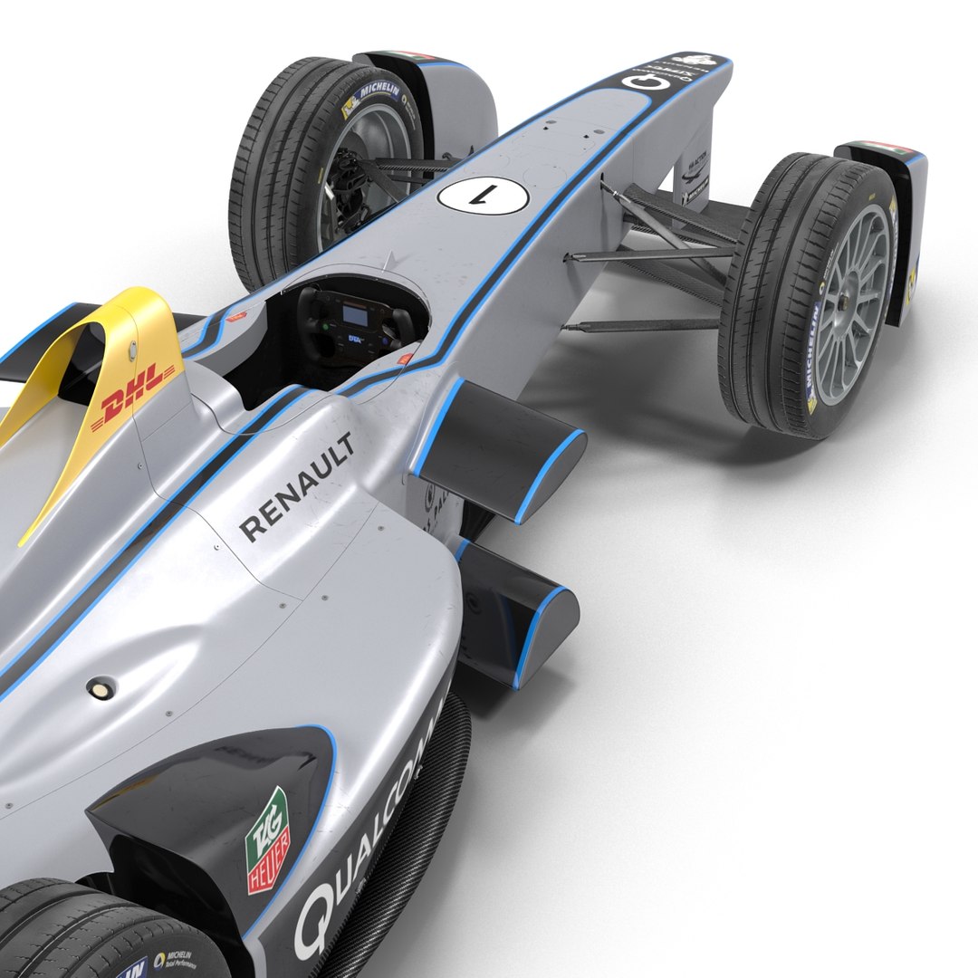 3d formula e race car model