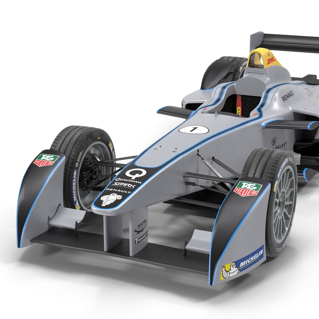 3d formula e race car model