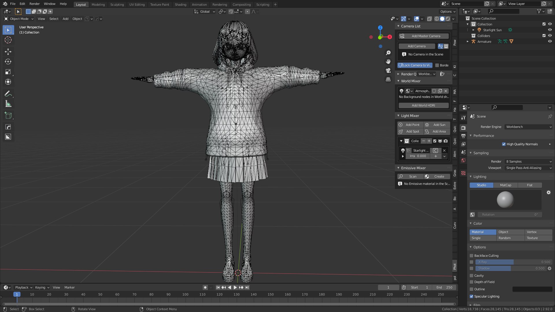 3D Game Ready Low Poly Anime Character Girl 35 - TurboSquid 1907661