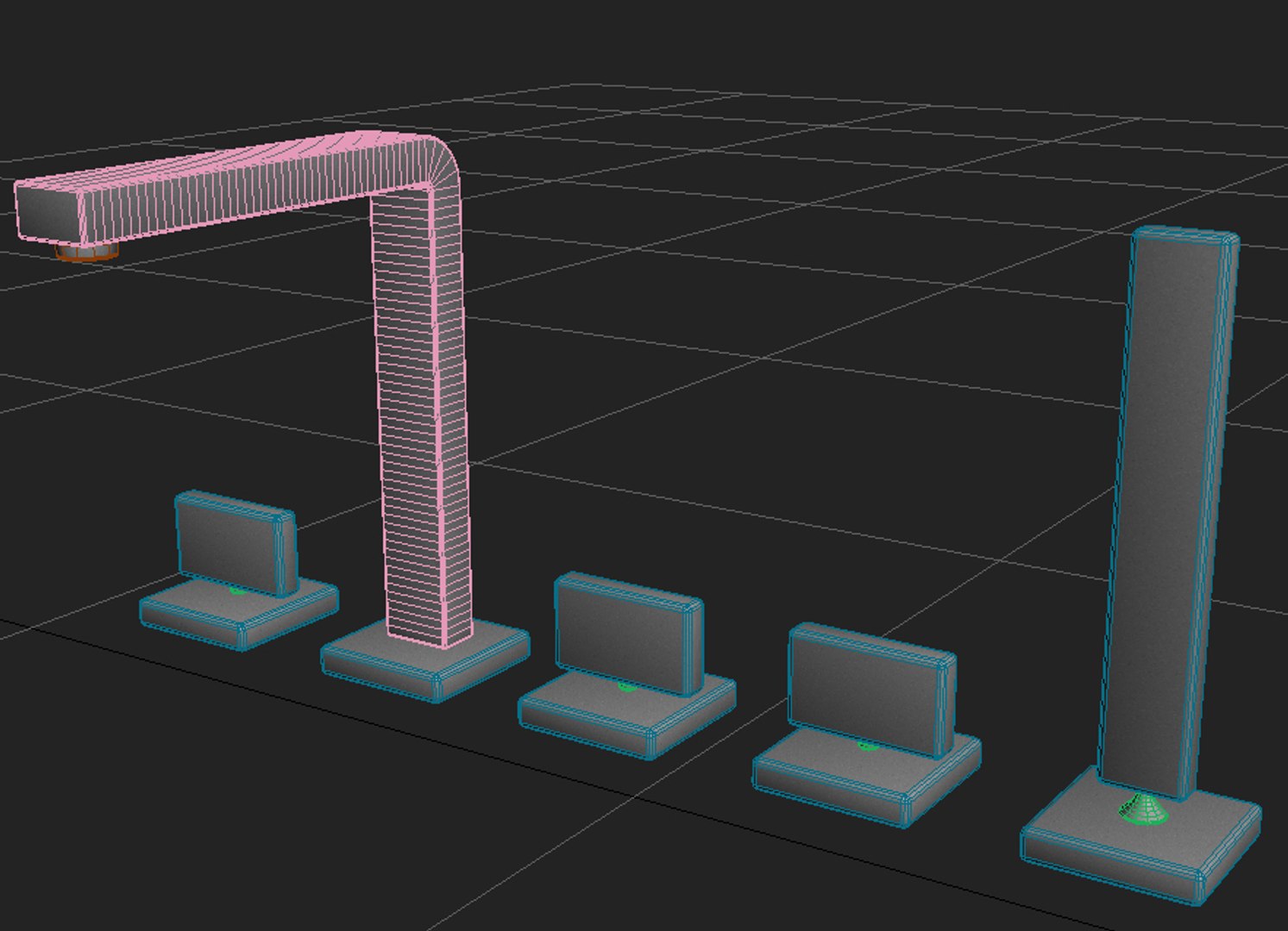 Lineo Bath Rim Set 3d Model