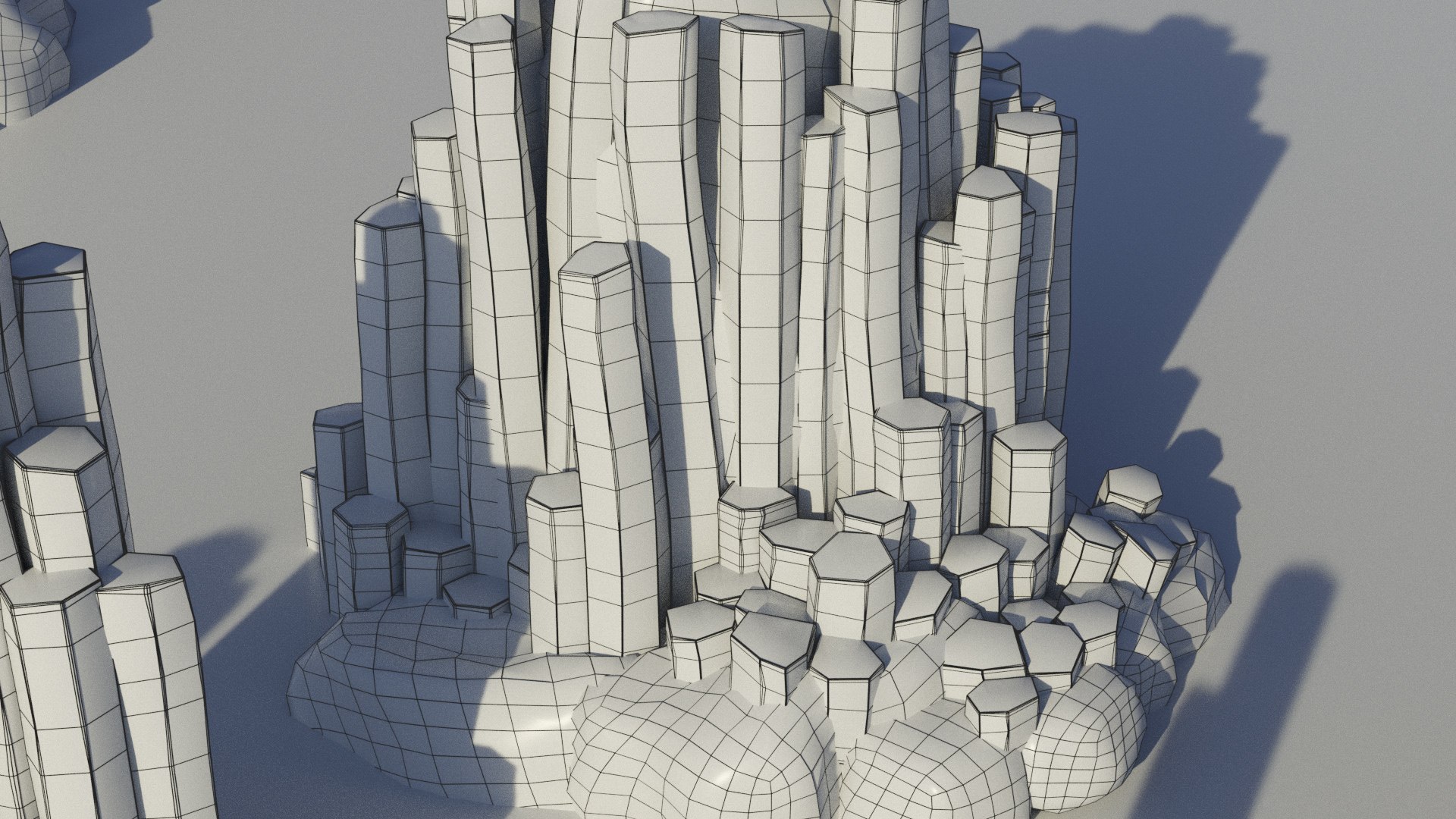 3D Basalt Columns Rocks Kit Model - TurboSquid 1233484