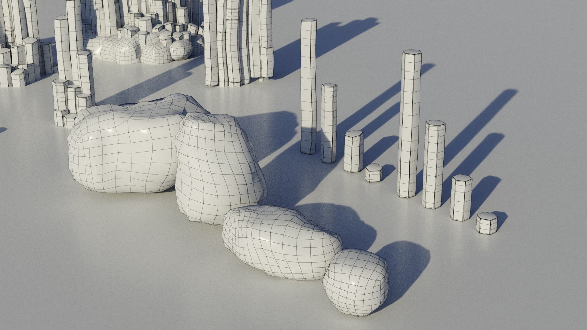 3D Basalt Columns Rocks Kit Model - TurboSquid 1233484