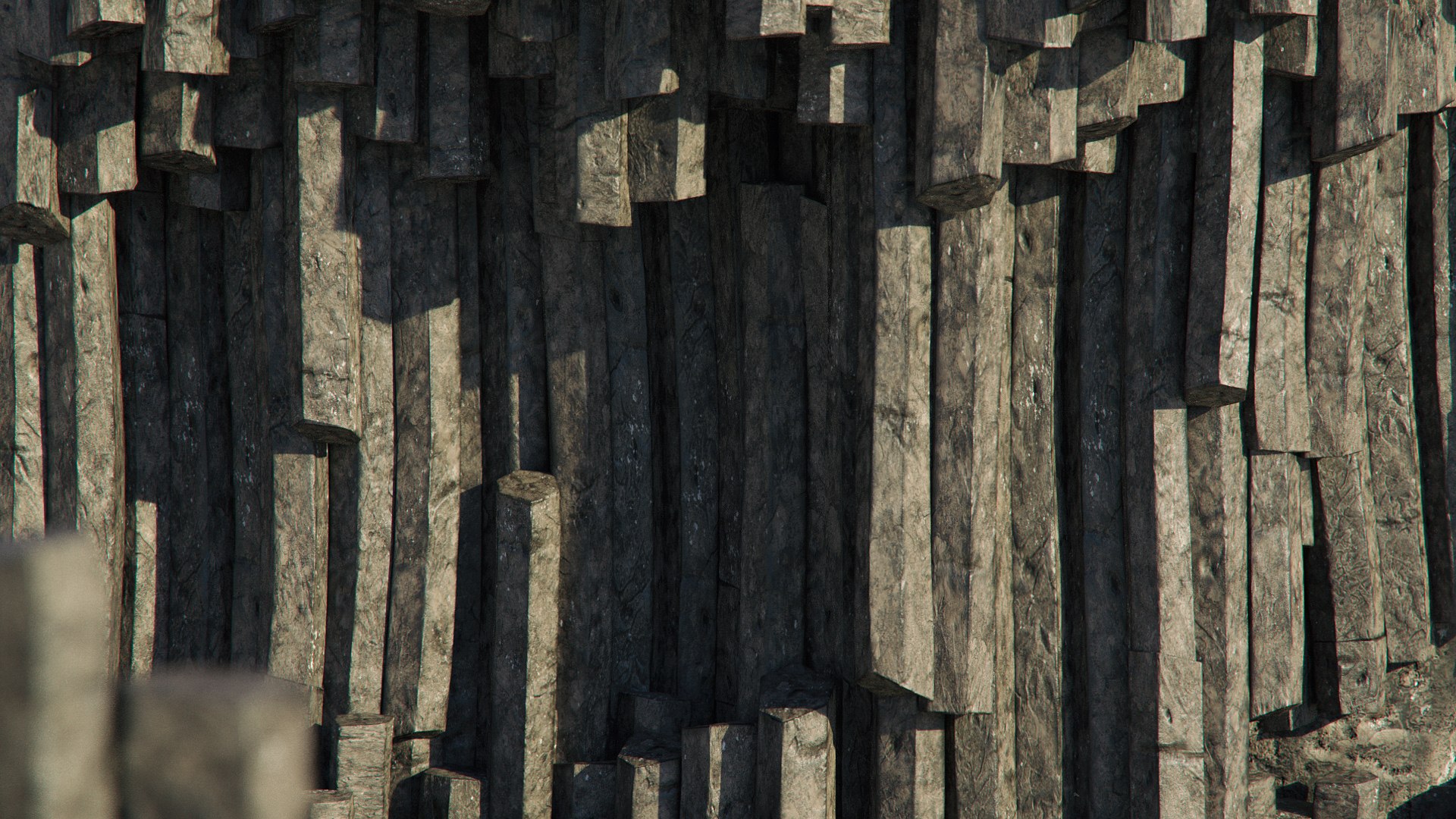 3D Basalt Columns Rocks Kit Model - TurboSquid 1233484