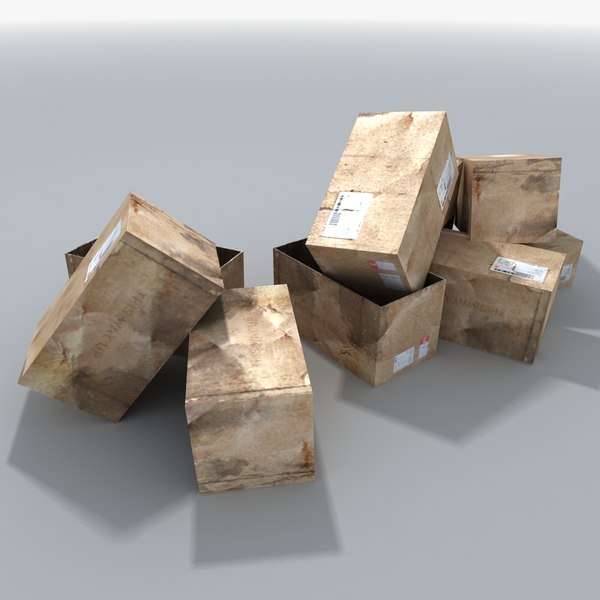 3D wooden pallets boxes - TurboSquid 1502257