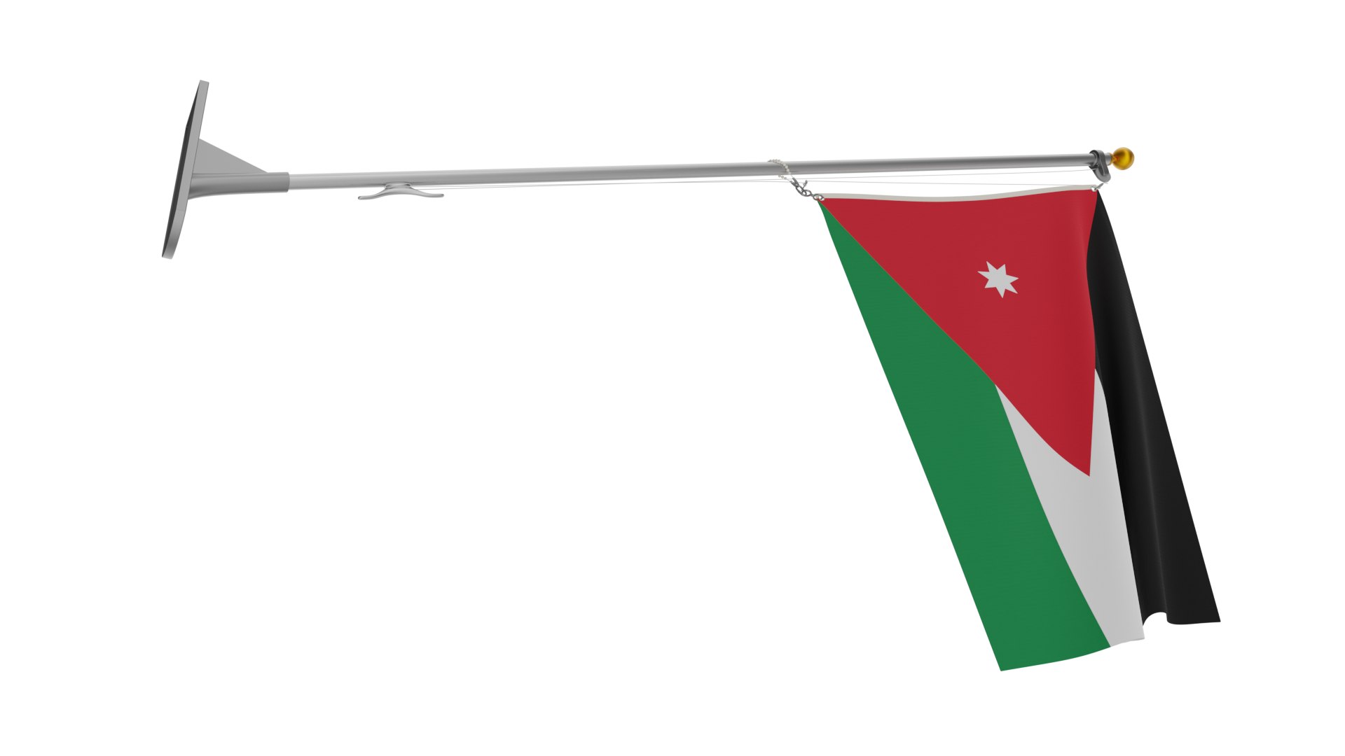 Wall Flag Jordan Hashemite Kingdom T2 3D - TurboSquid 2263832