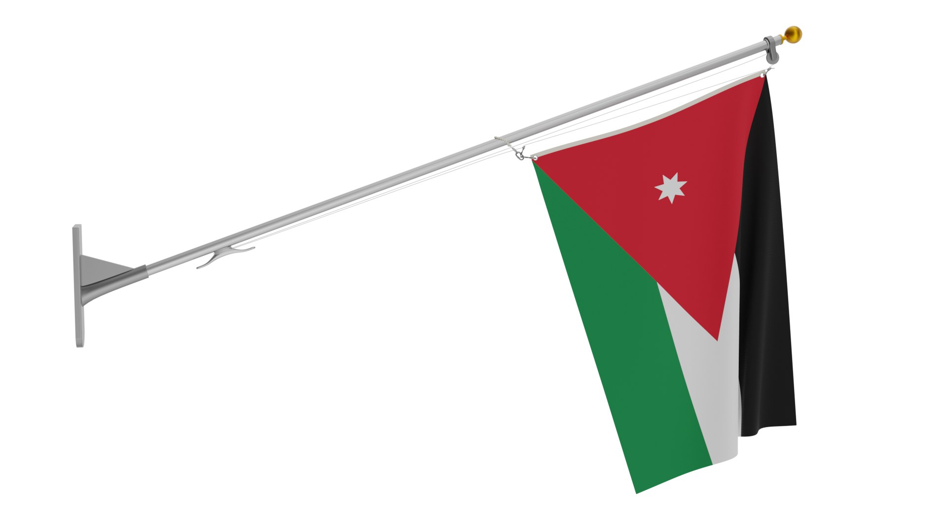 Wall Flag Jordan Hashemite Kingdom T2 3D - TurboSquid 2263832