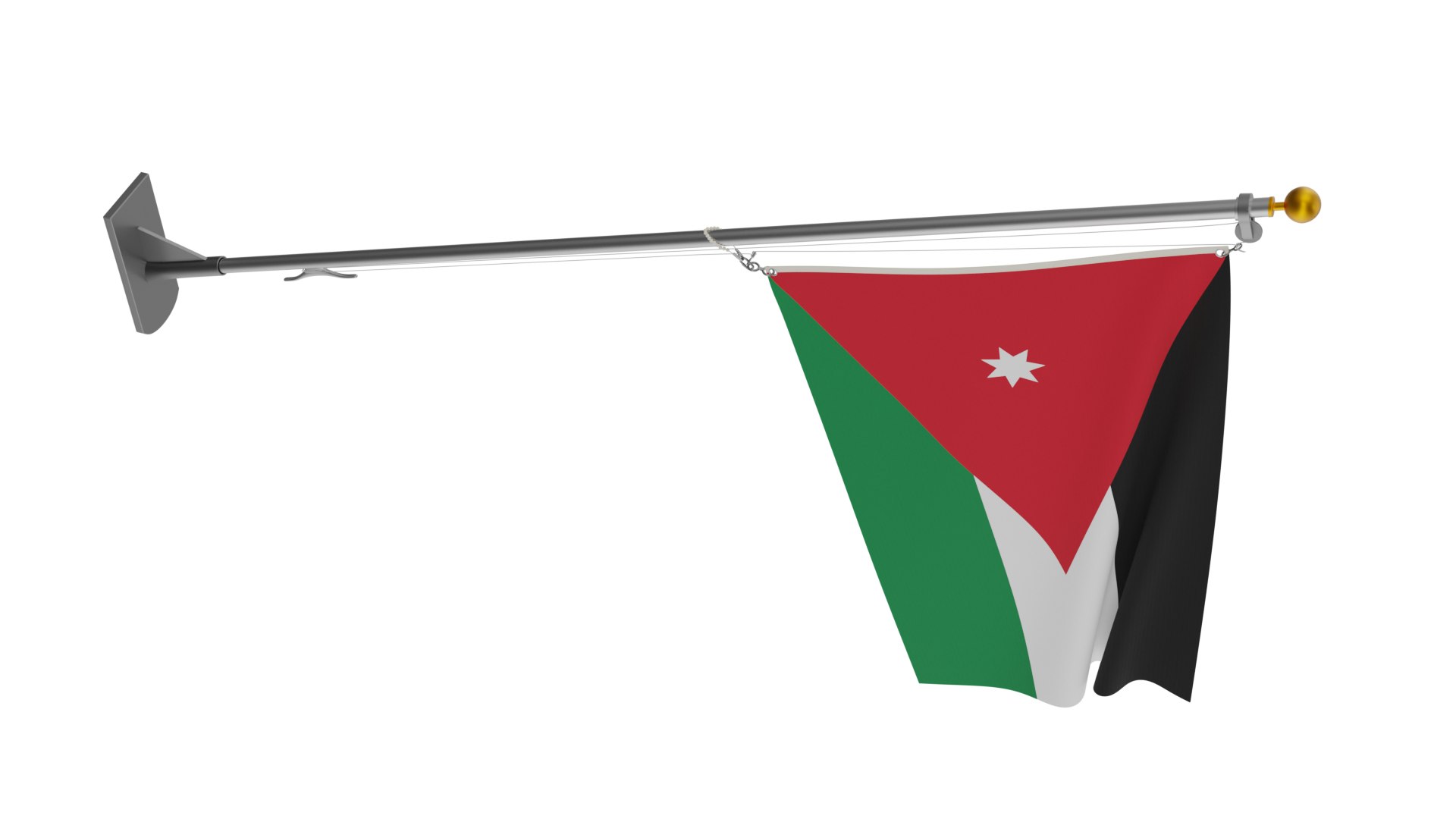 Wall Flag Jordan Hashemite Kingdom T2 3D - TurboSquid 2263832