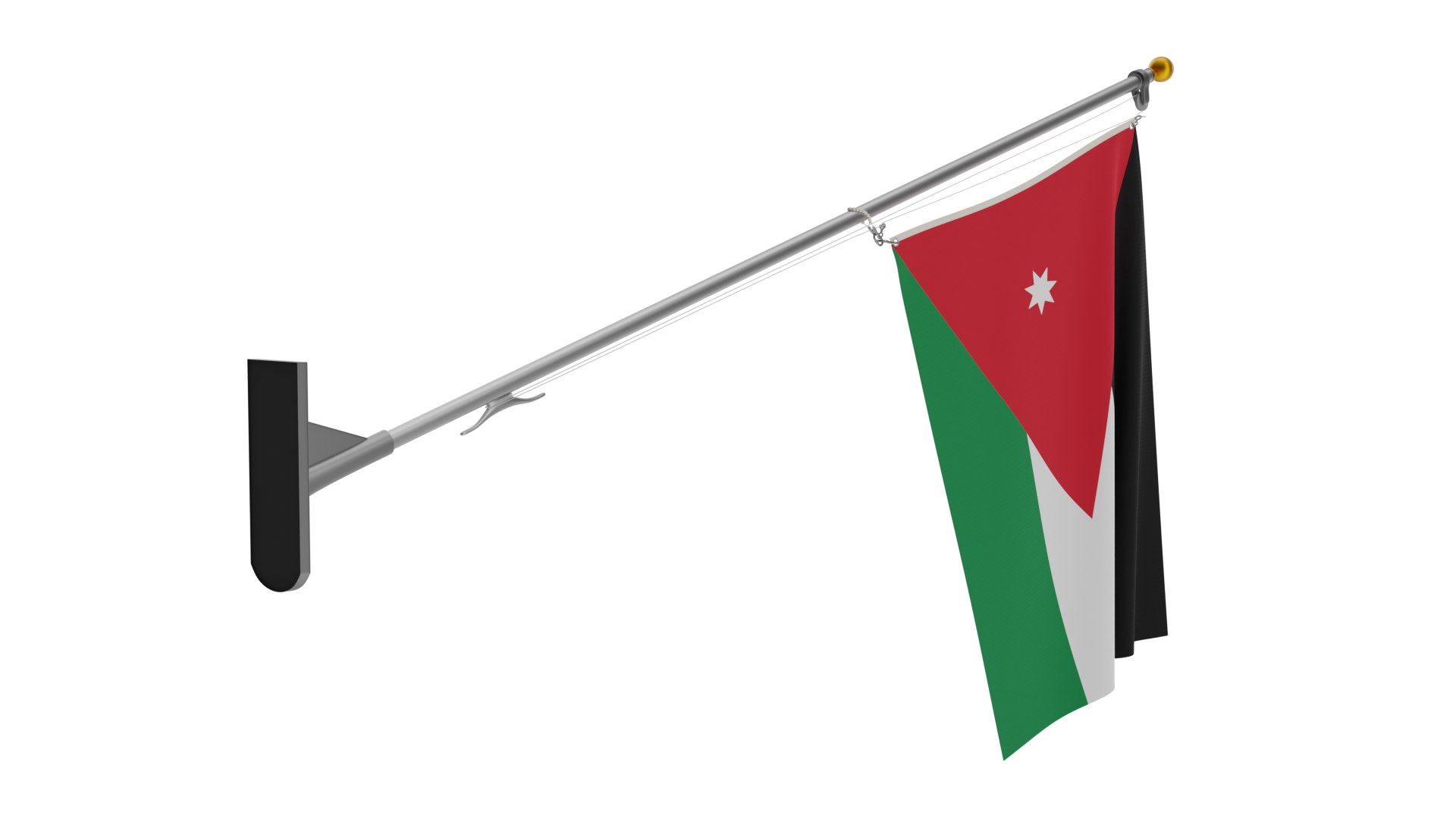 Wall Flag Jordan Hashemite Kingdom T2 3D - TurboSquid 2263832