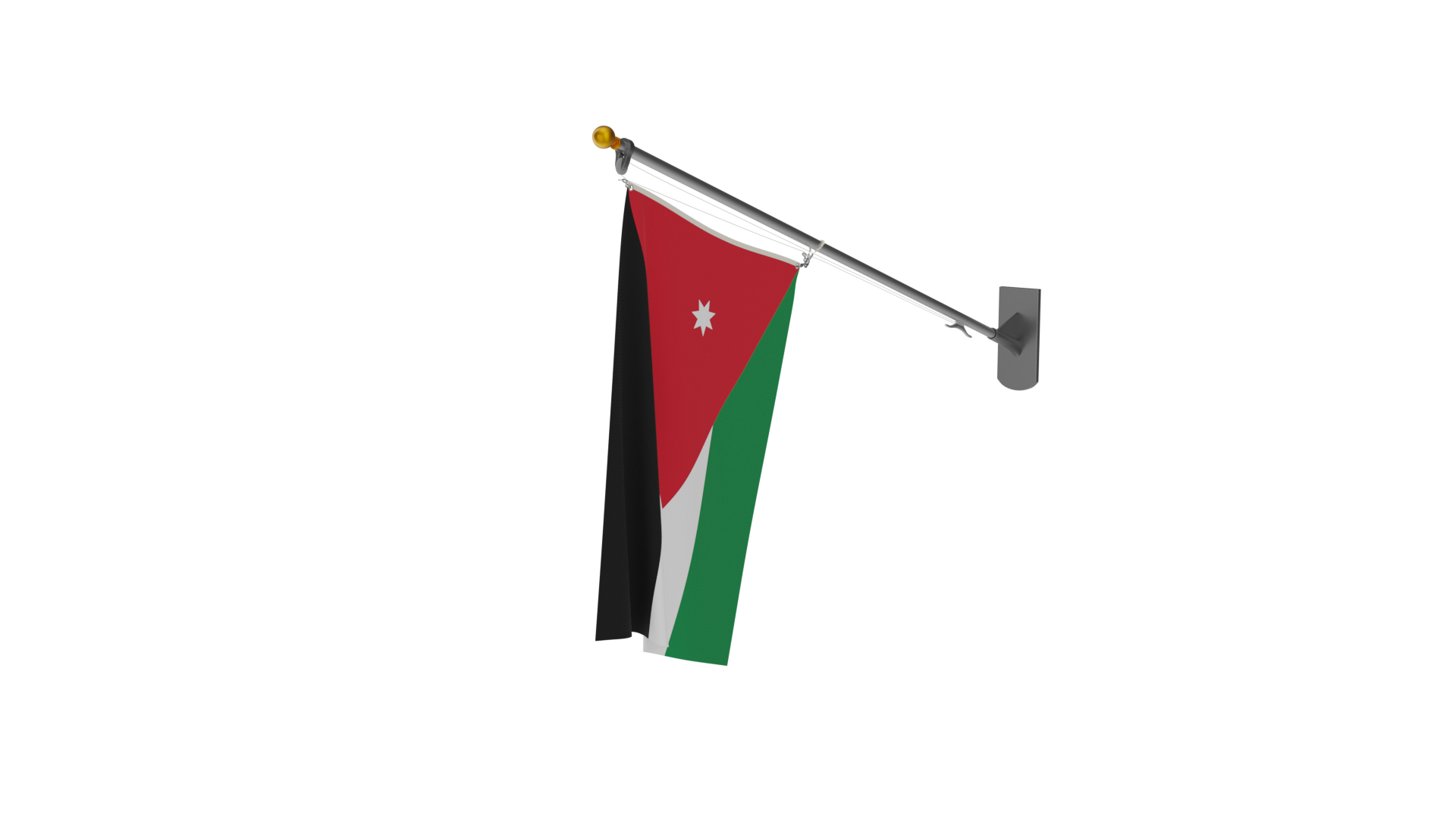 Wall Flag Jordan Hashemite Kingdom T2 3D - TurboSquid 2263832