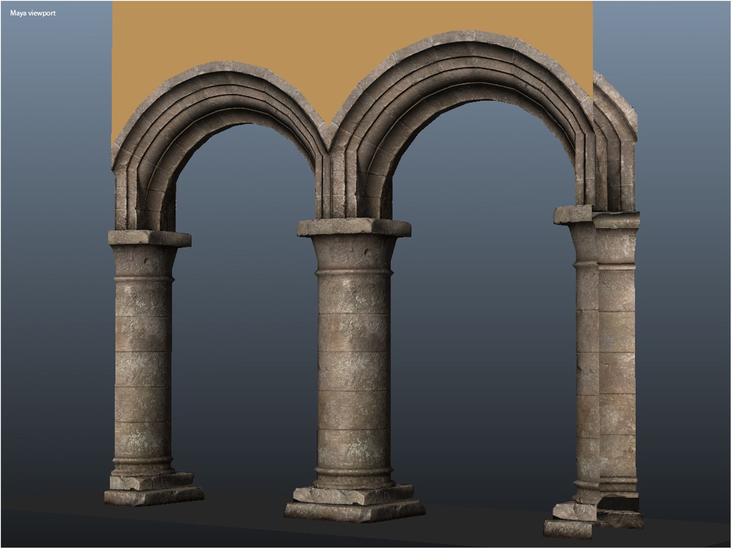 3d 3ds Rustic Archway