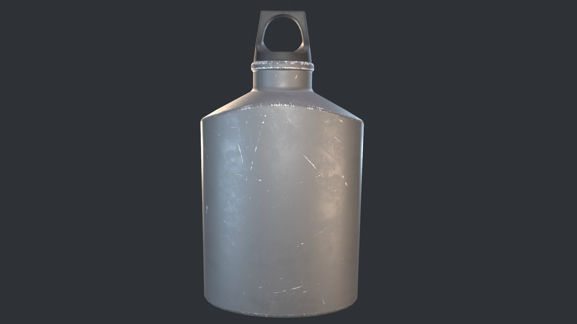 Flask Canister Gun Metal Scraped 3D Model - TurboSquid 2327799