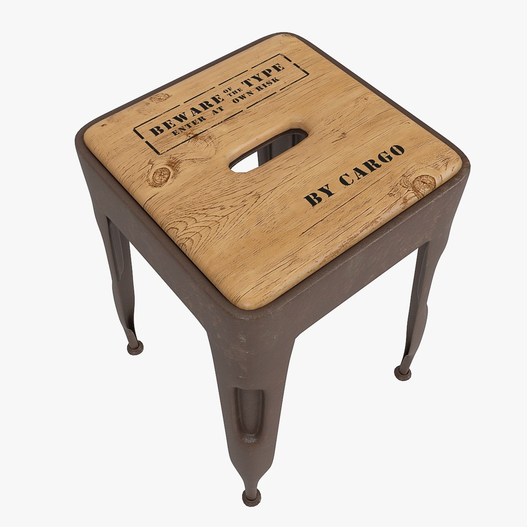 3d model of industrial stool cargo