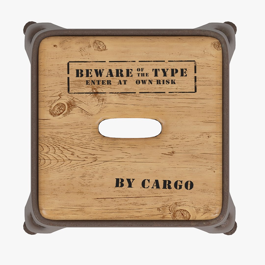3d model of industrial stool cargo