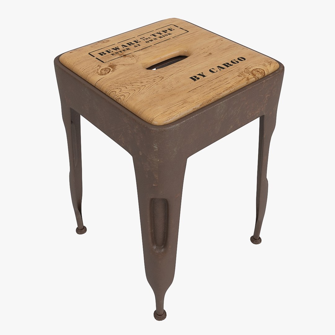 3d model of industrial stool cargo