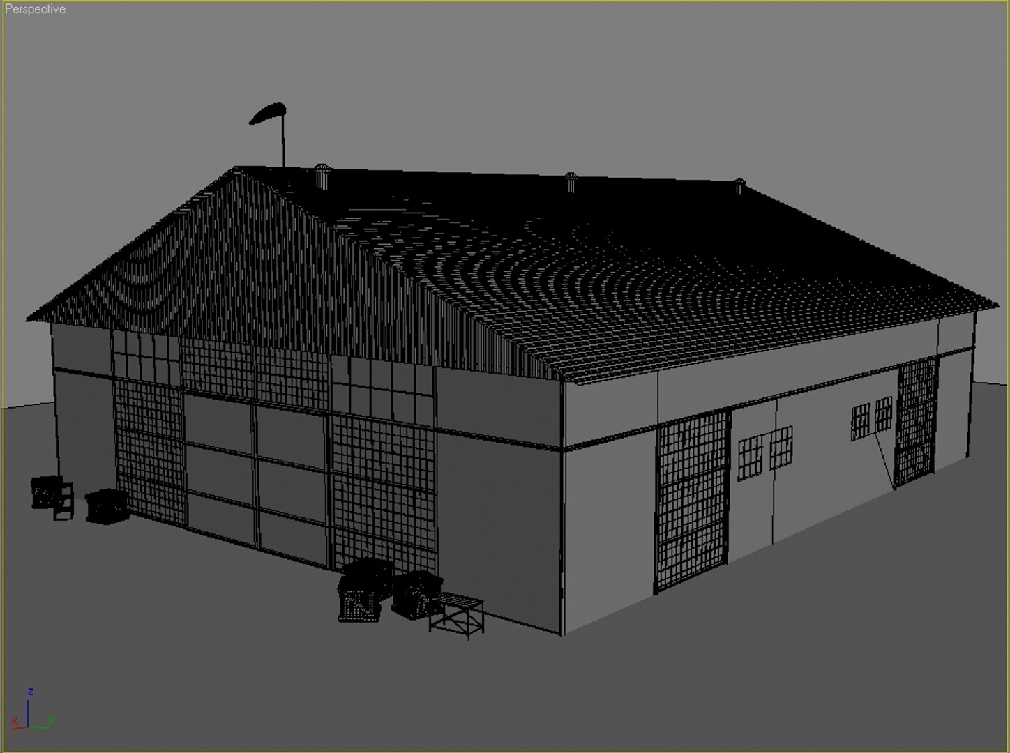 3d old hangar conwing l-16 model