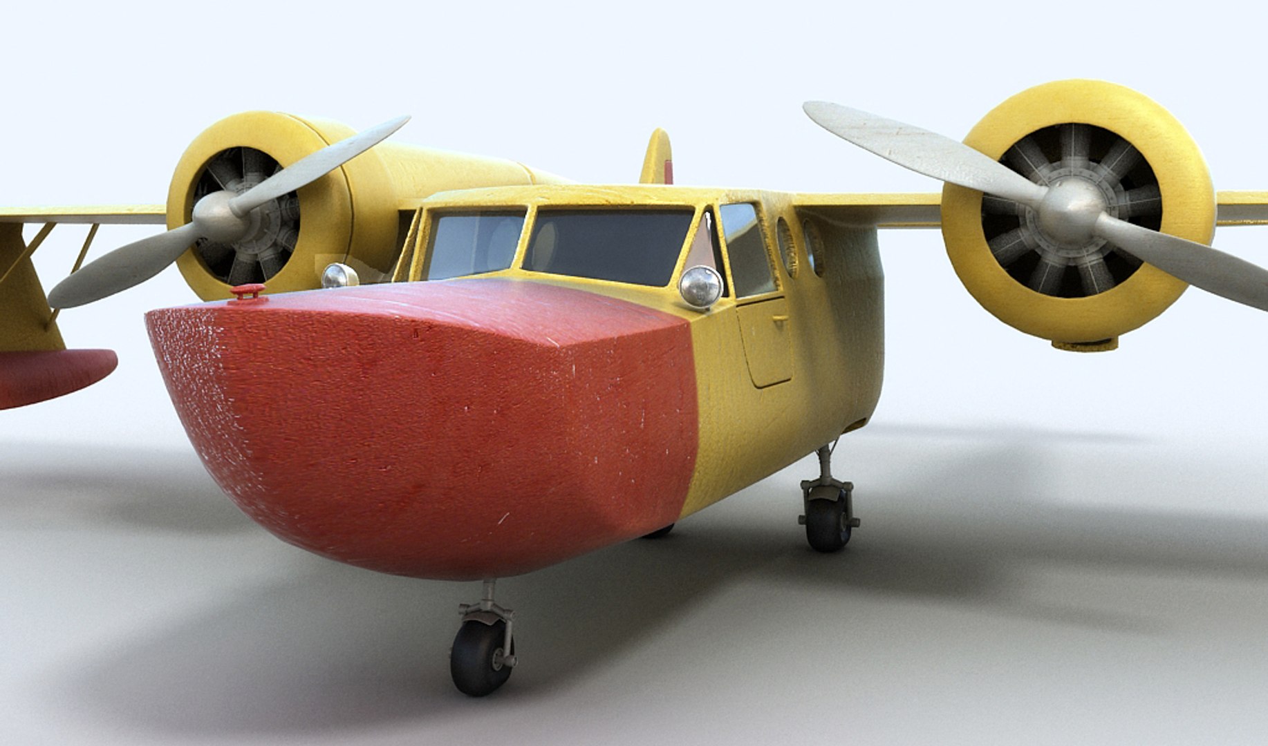 3d Old Hangar Conwing L-16 Model