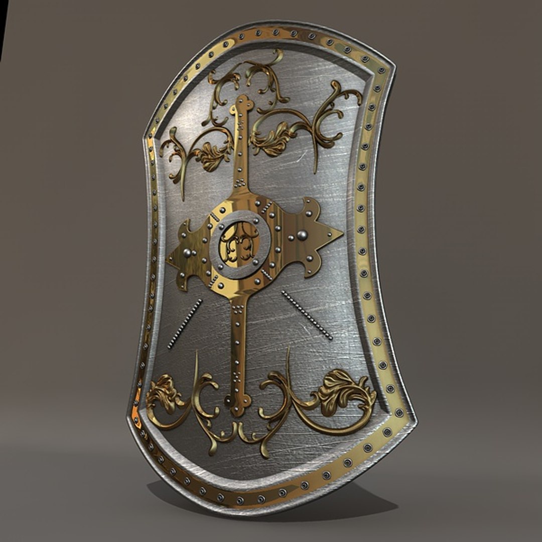 gothic knight shield 3d model