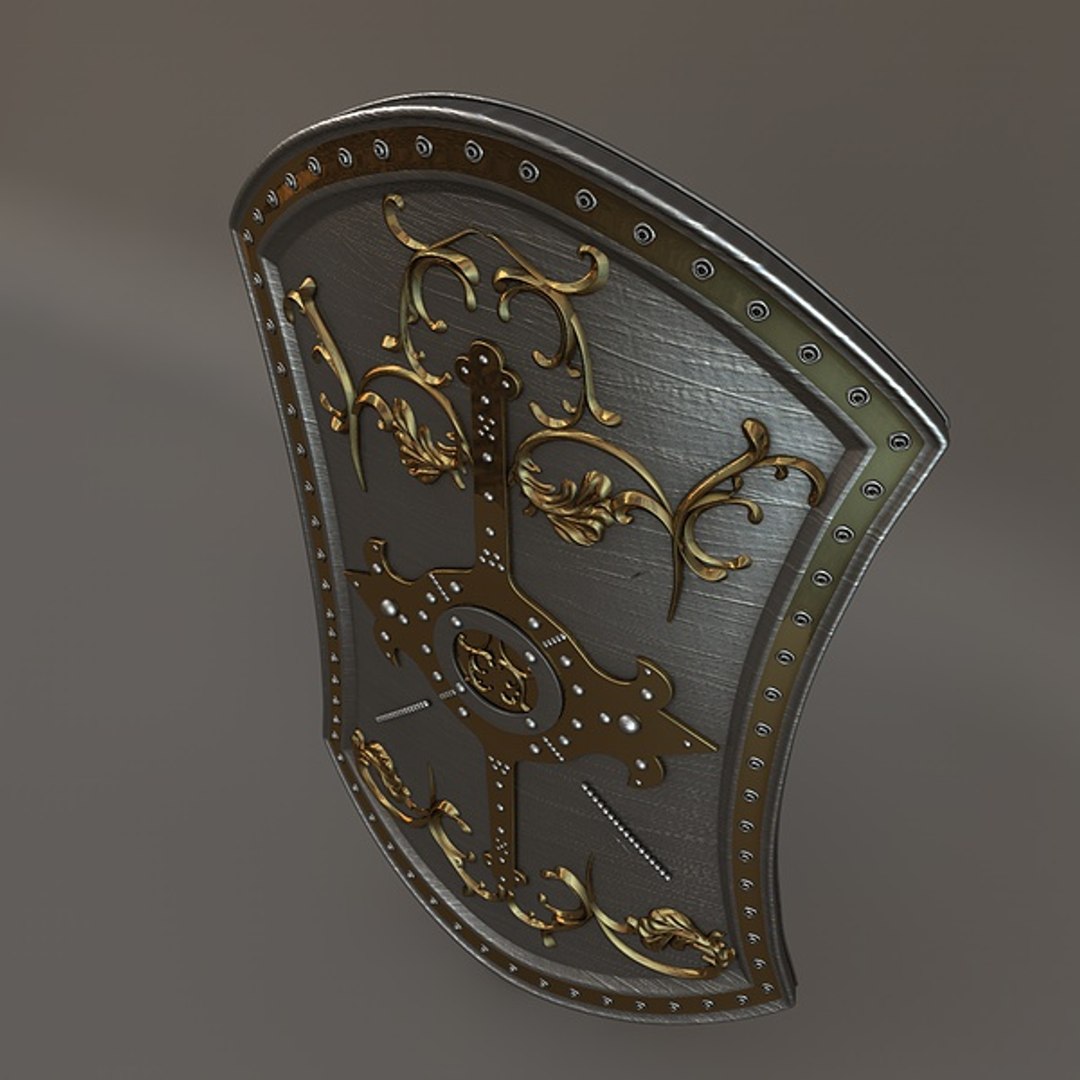 gothic knight shield 3d model