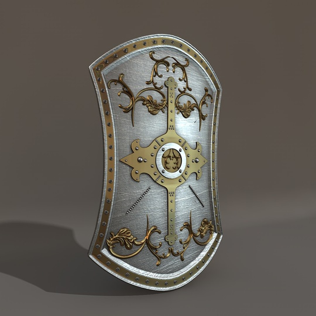gothic knight shield 3d model