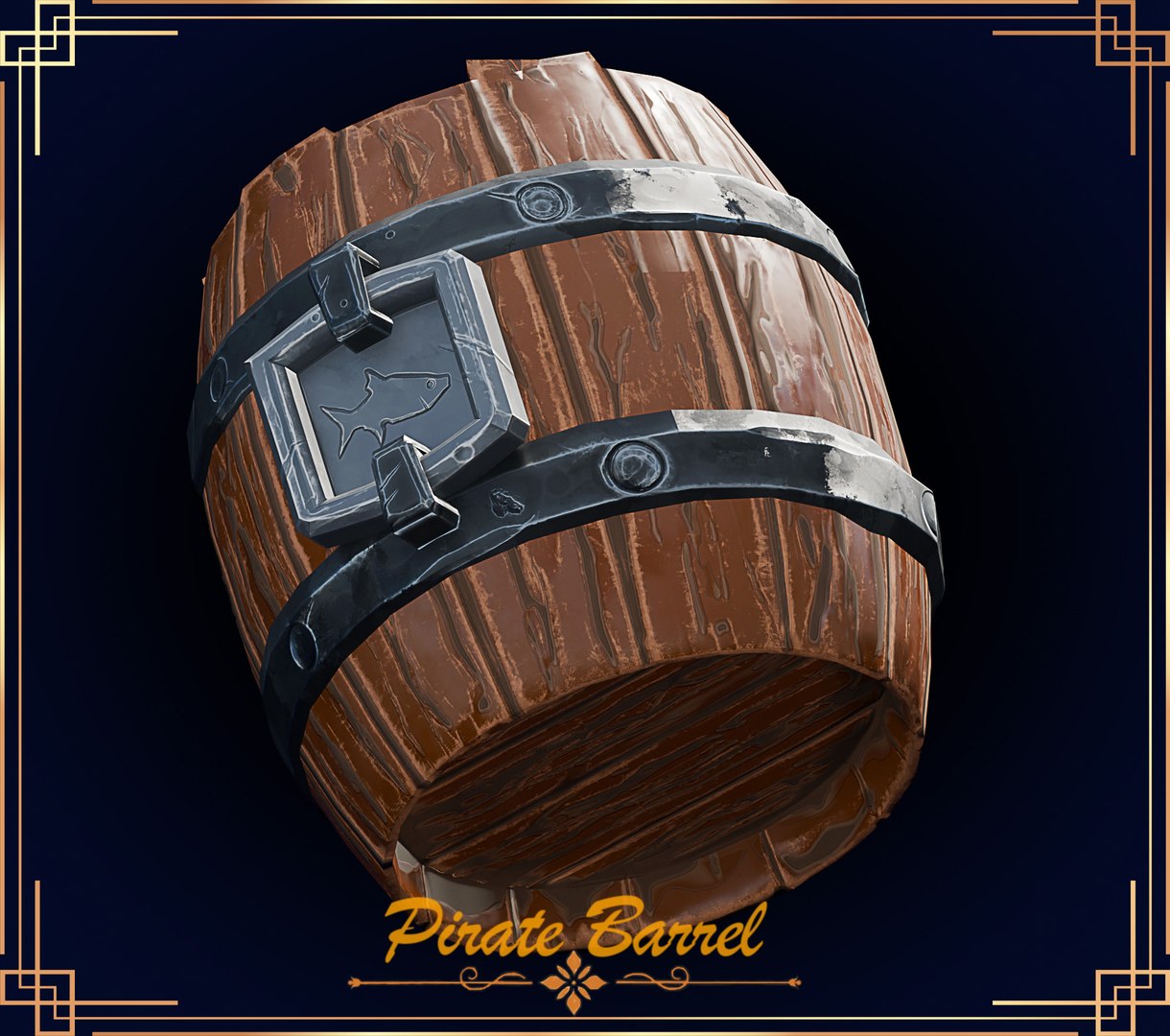 Pirate Barrel Model - TurboSquid 2208099