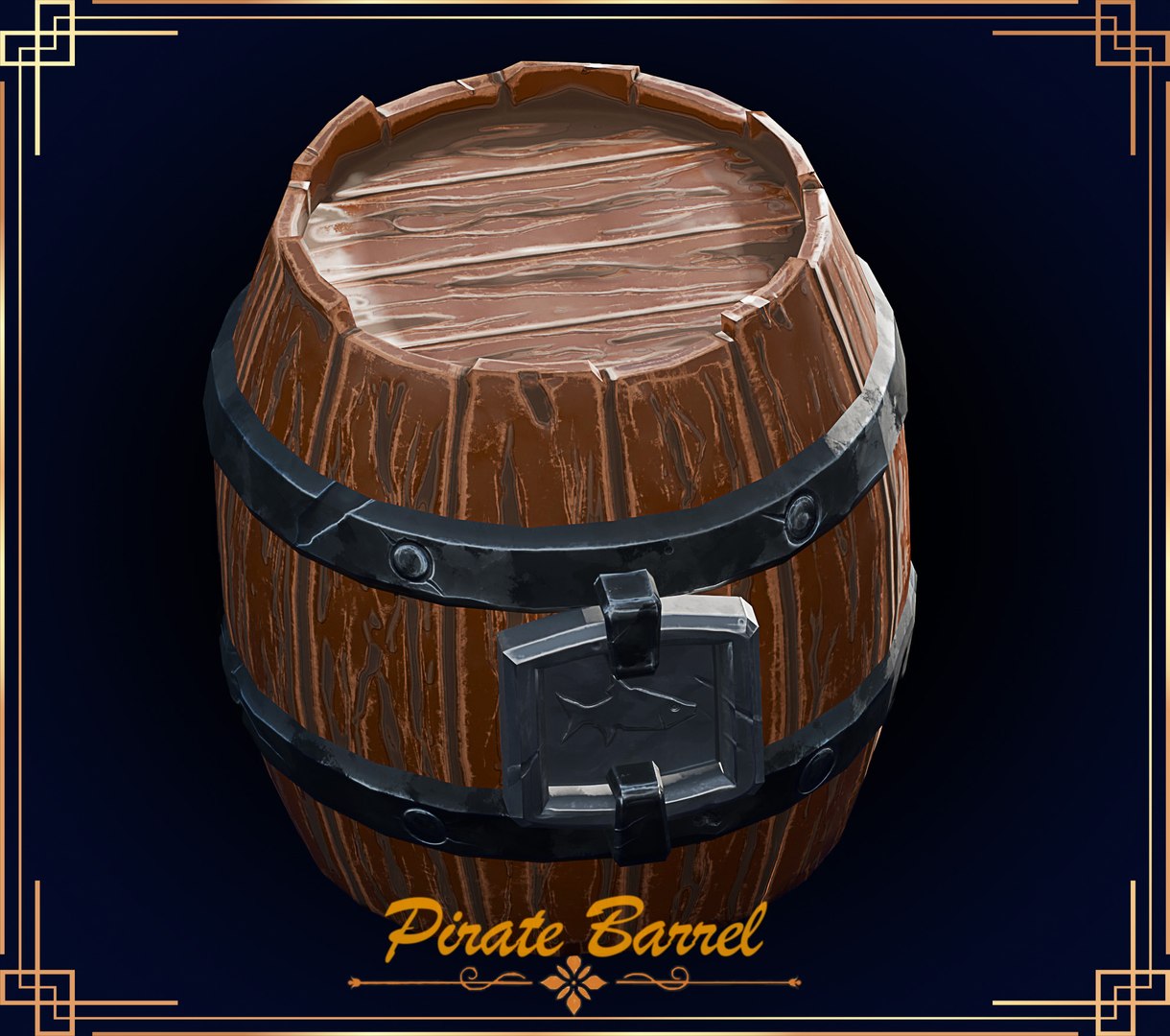Pirate Barrel Model - TurboSquid 2208099