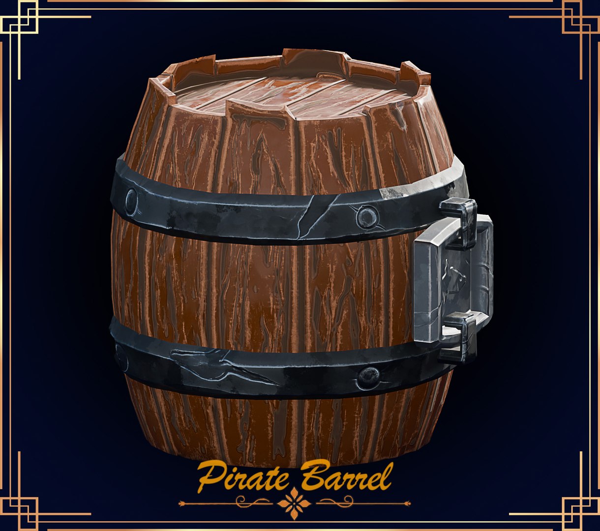 Pirate Barrel Model - TurboSquid 2208099