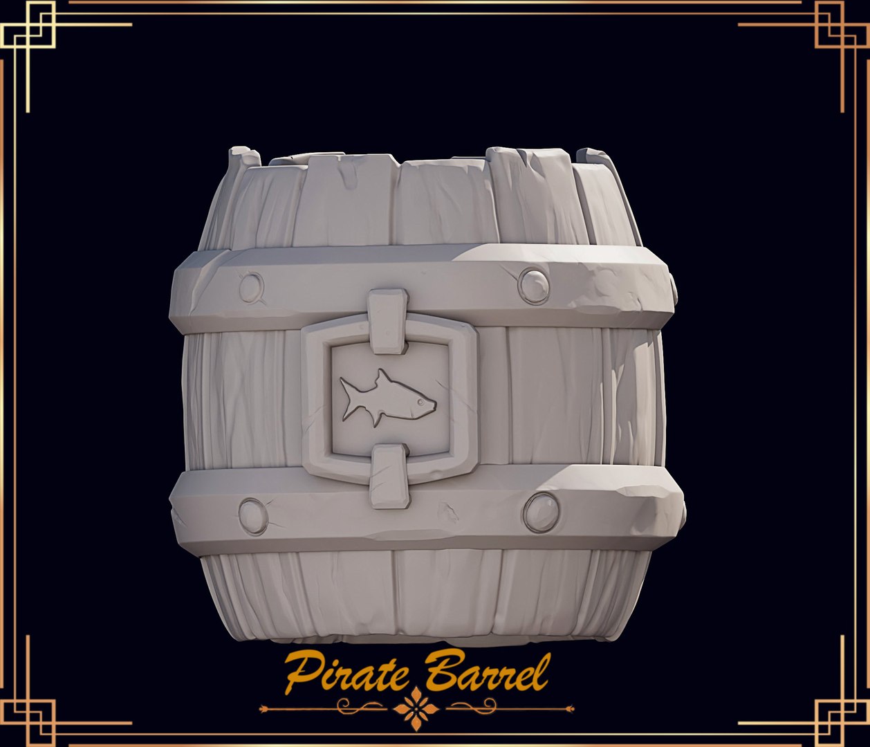 Pirate Barrel Model - TurboSquid 2208099