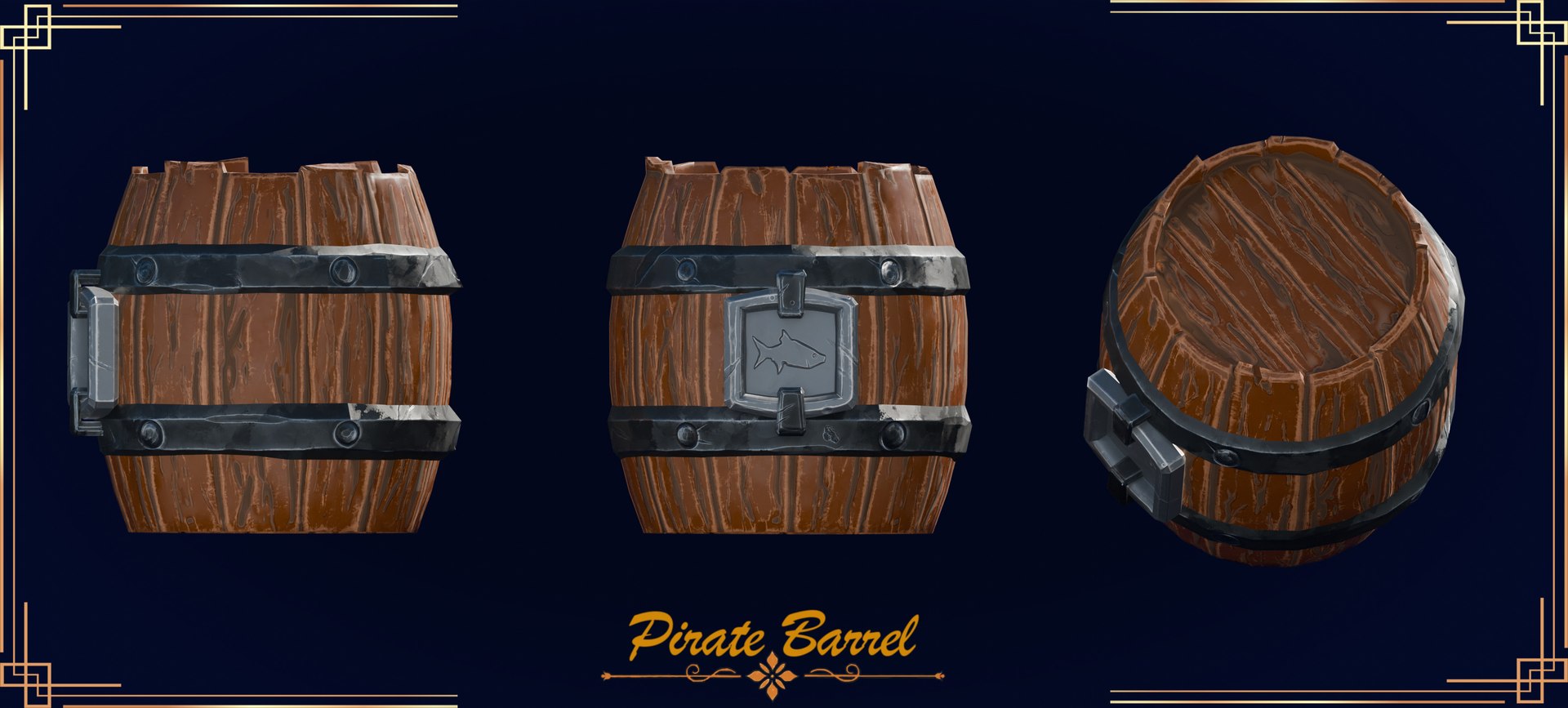 Pirate Barrel Model - TurboSquid 2208099
