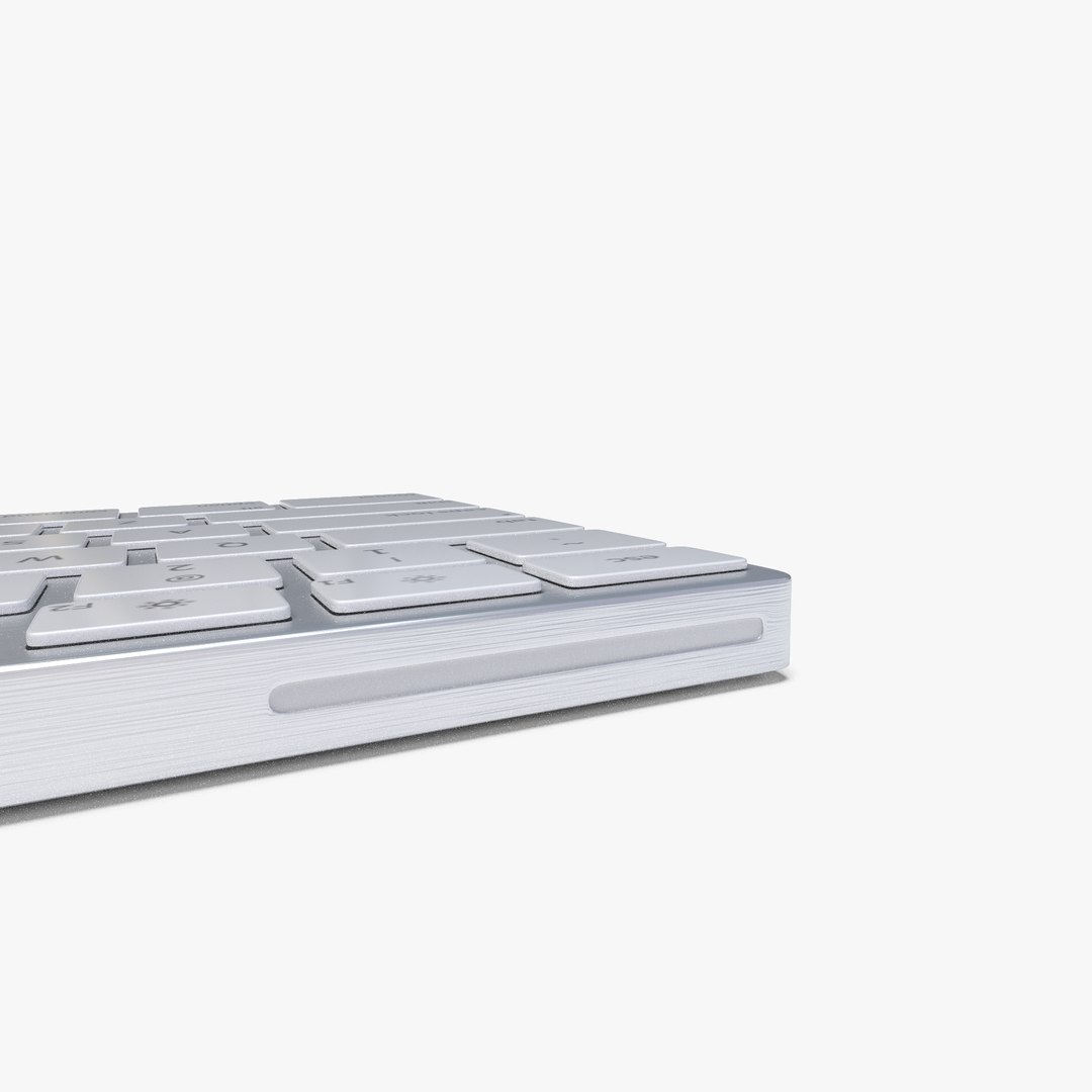 3d Obj Realistic 2015 Wireless Apple Keyboard