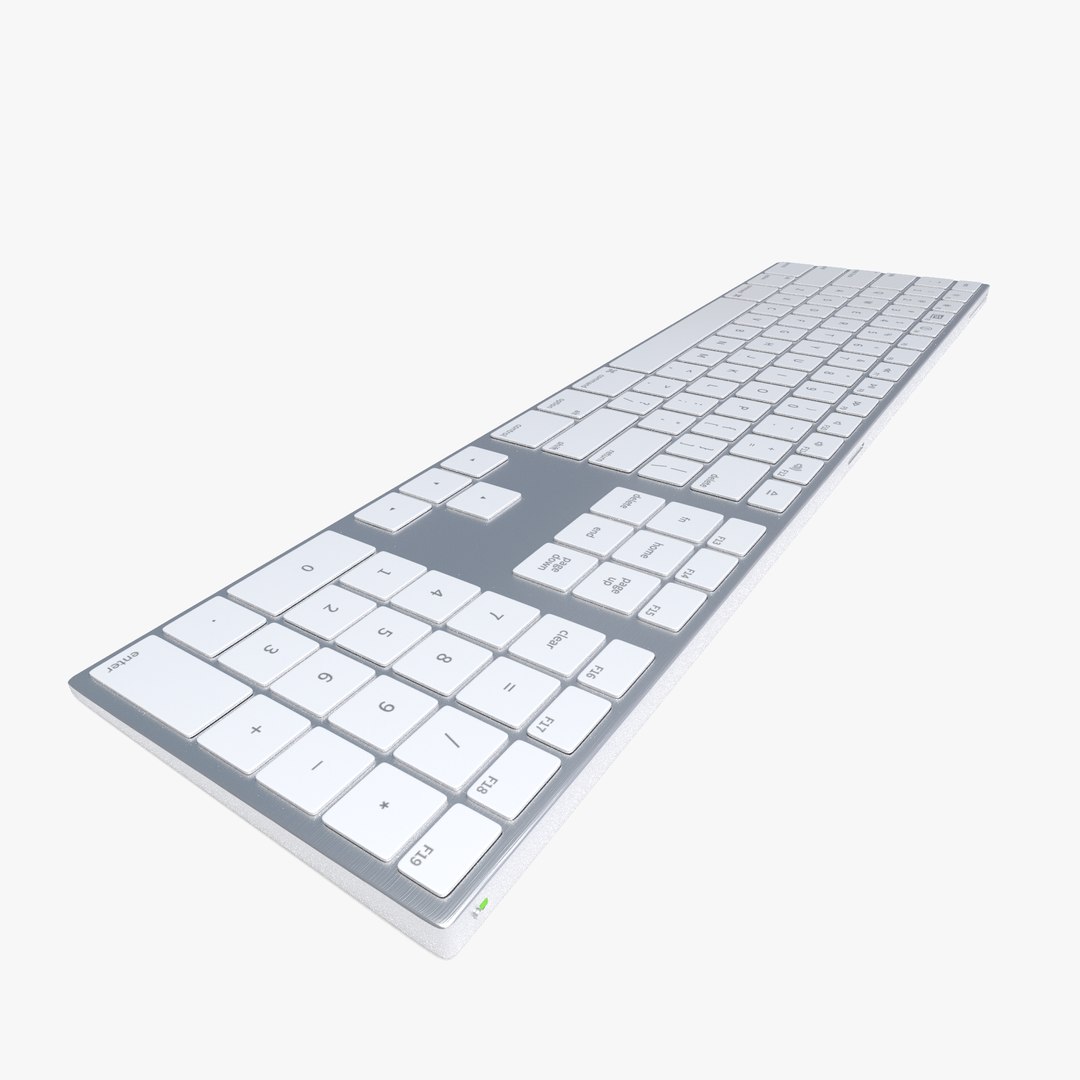 3d Obj Realistic 2015 Wireless Apple Keyboard