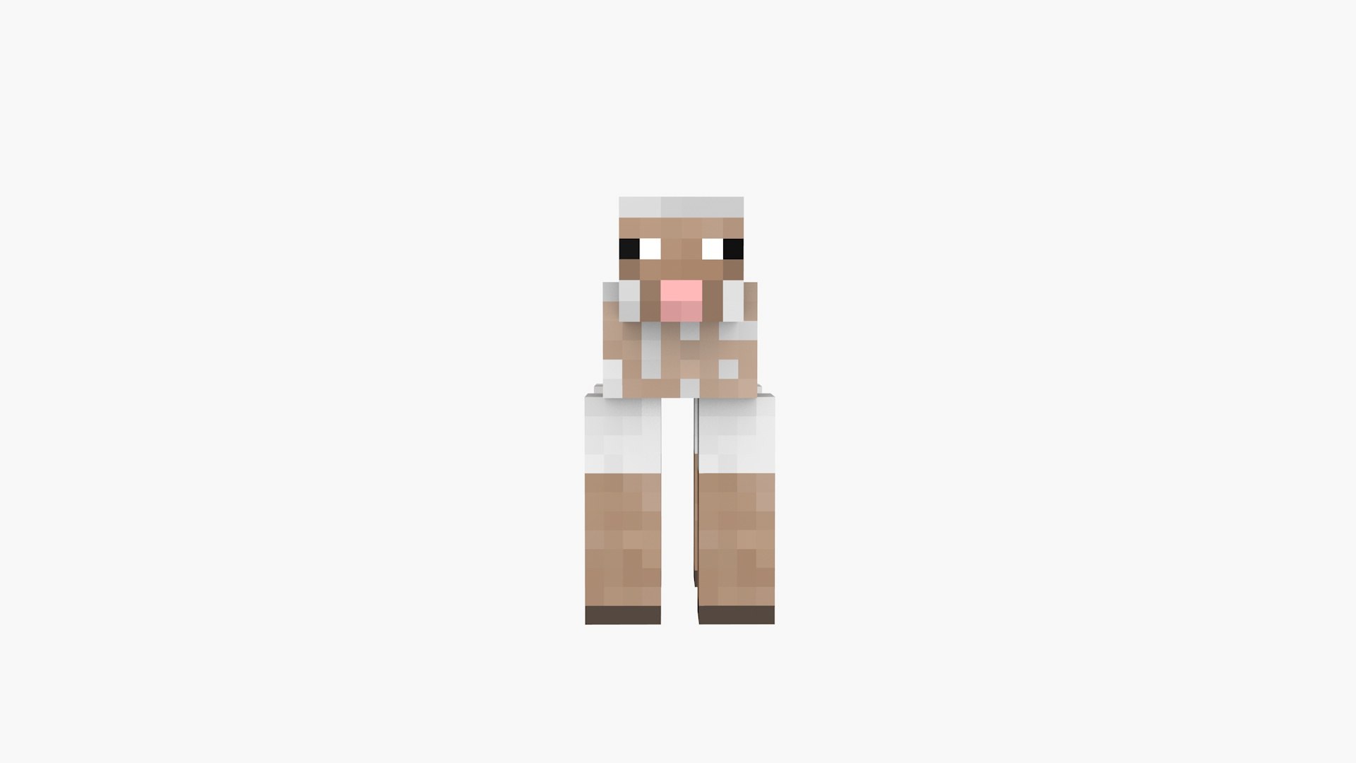 3D Sheep Sheared Minecraft Model - TurboSquid 2348163