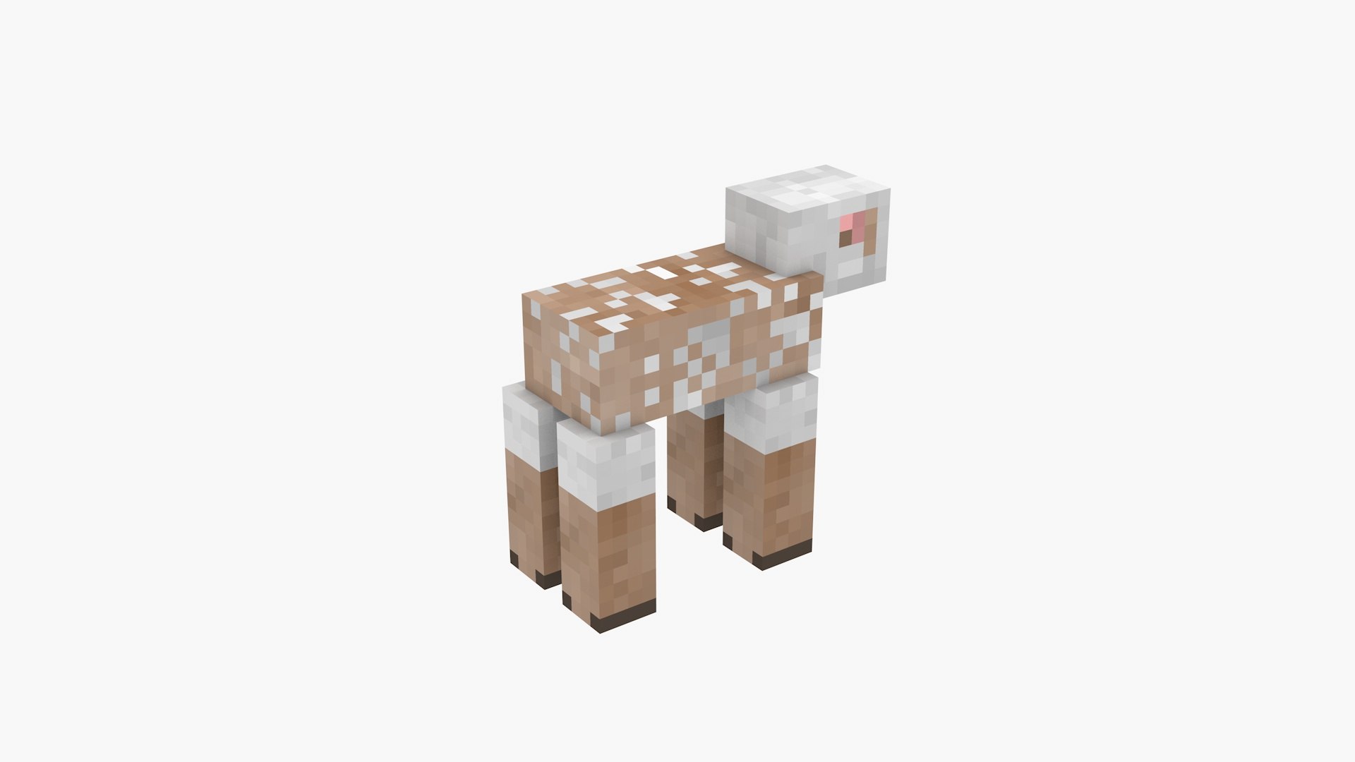 3D Sheep Sheared Minecraft Model - TurboSquid 2348163