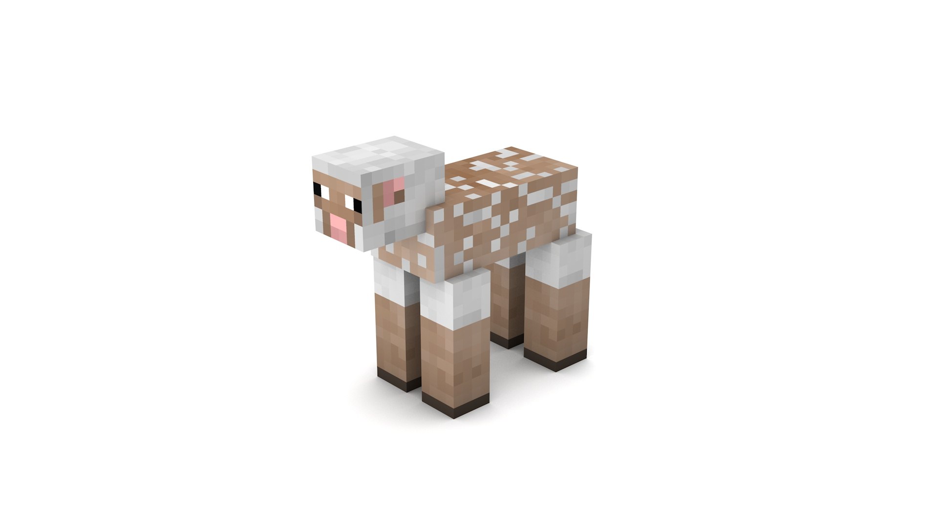 3D Sheep Sheared Minecraft Model - TurboSquid 2348163