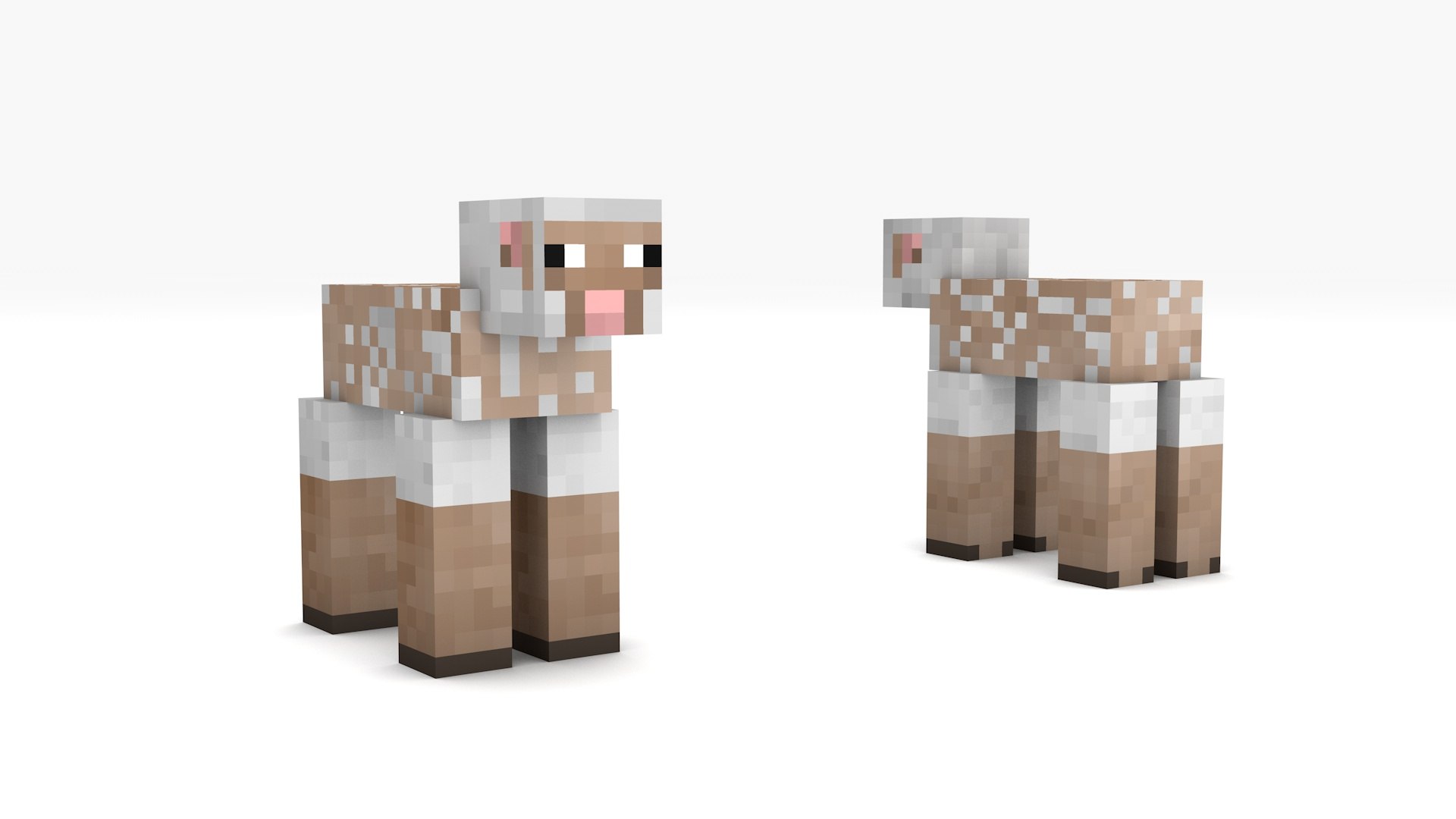 3D Sheep Sheared Minecraft Model - TurboSquid 2348163