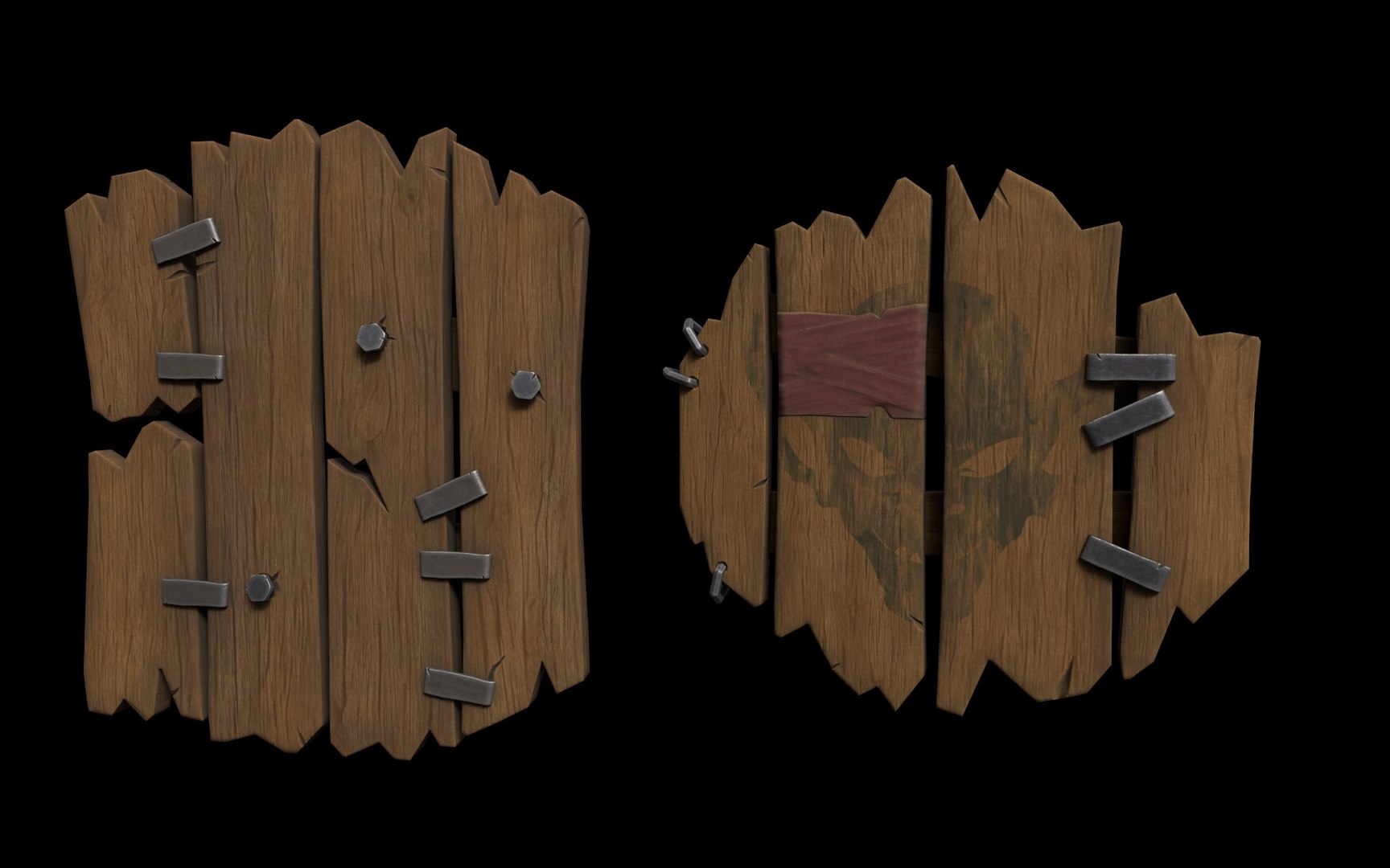 3D Wooden Goblin Shields Model - TurboSquid 2100322