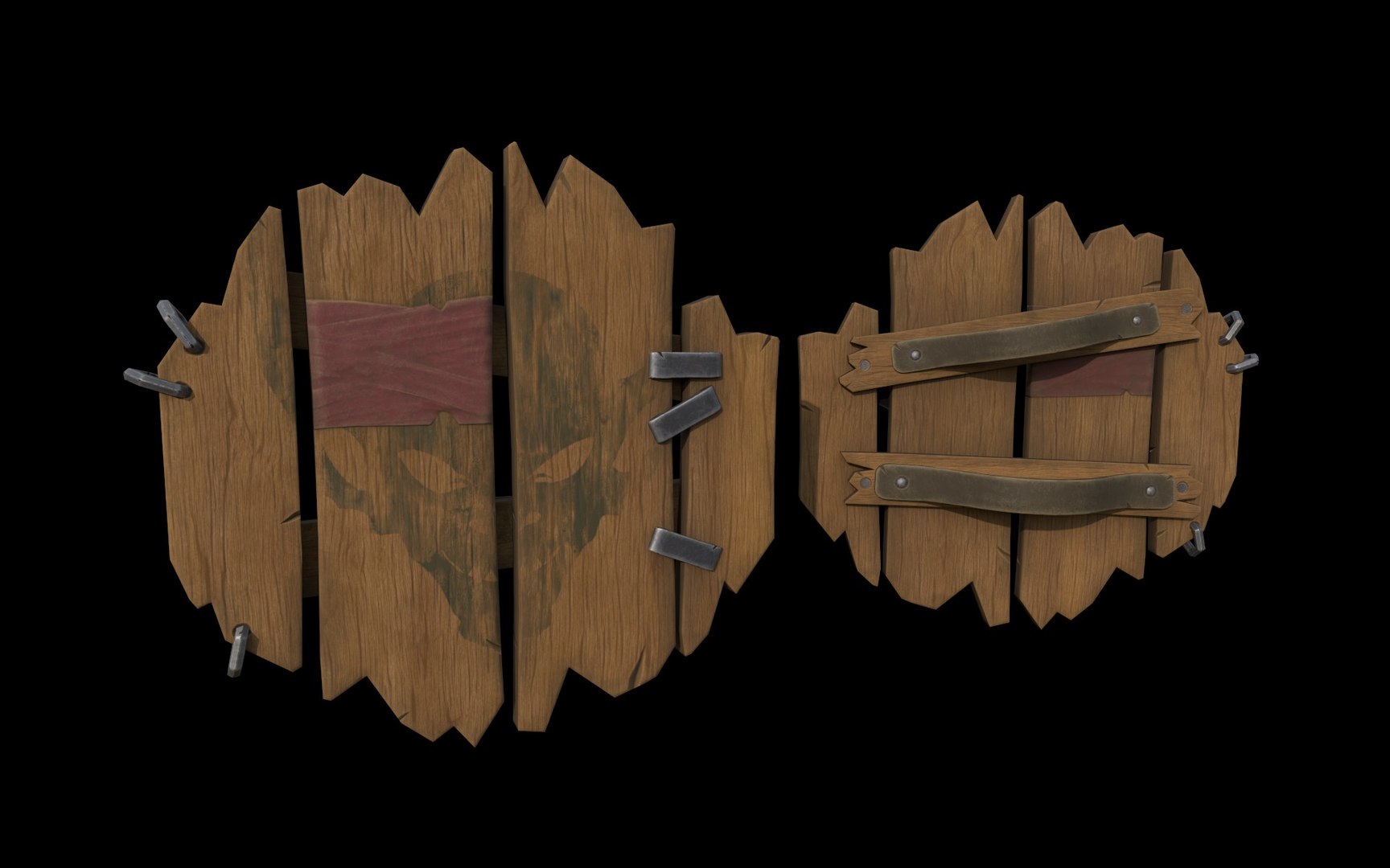 3D Wooden Goblin Shields Model - TurboSquid 2100322
