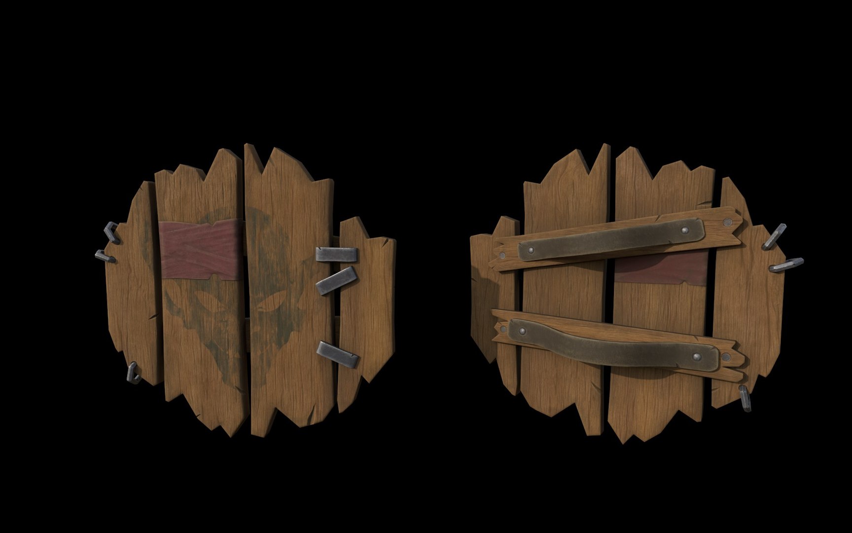 3D Wooden Goblin Shields Model - TurboSquid 2100322