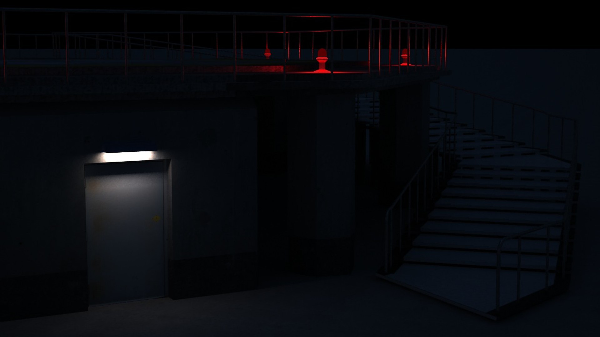3d Model Of Helipad Roof