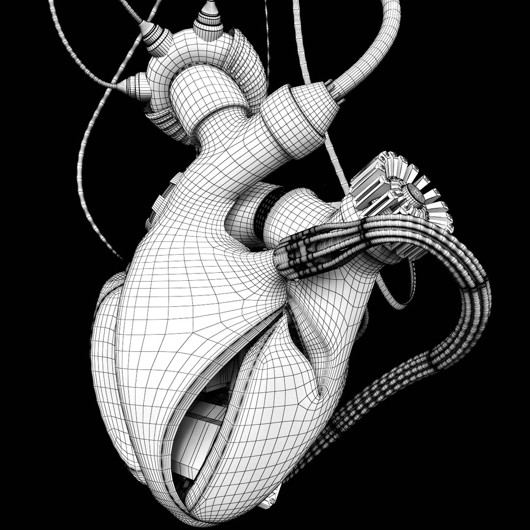 3d heart steampunk model