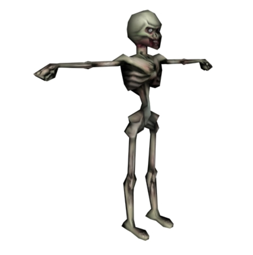 zombie skeleton undead 3d model